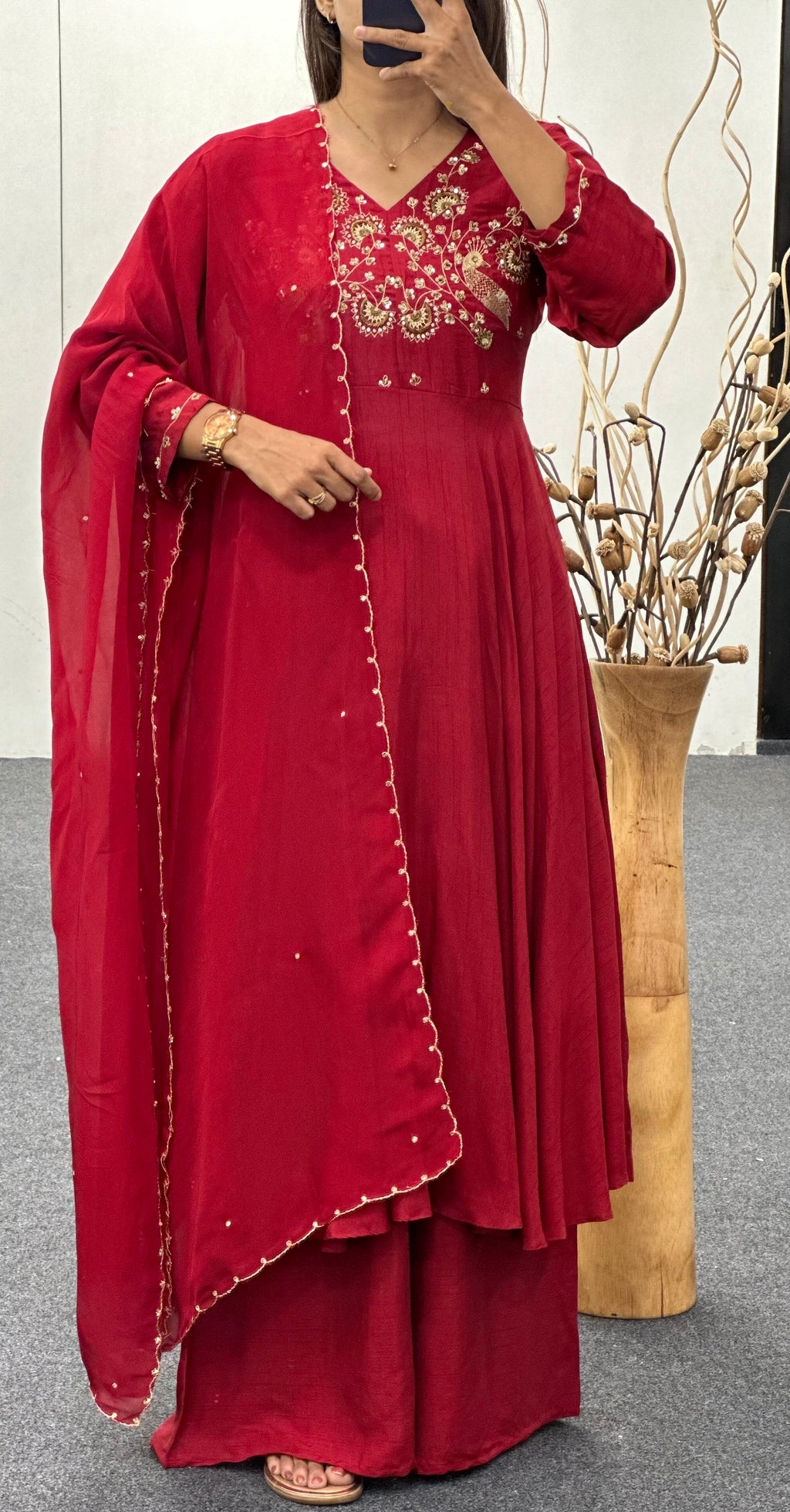 Red Heavy Pair – Naina Designer