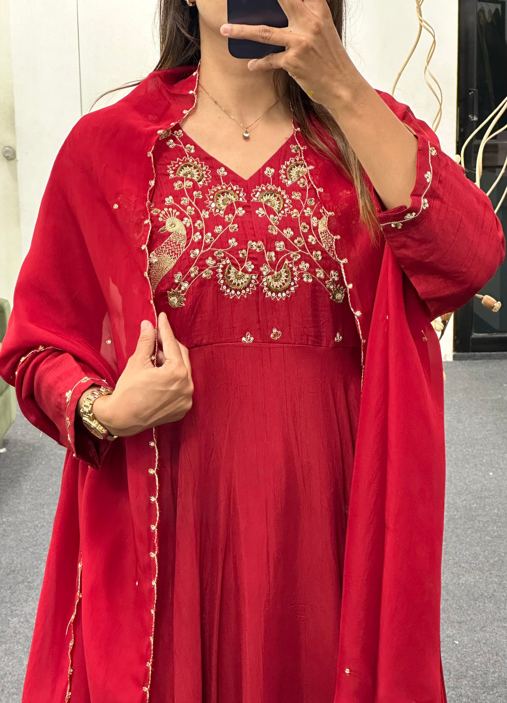 Red Heavy Pair – Naina Designer